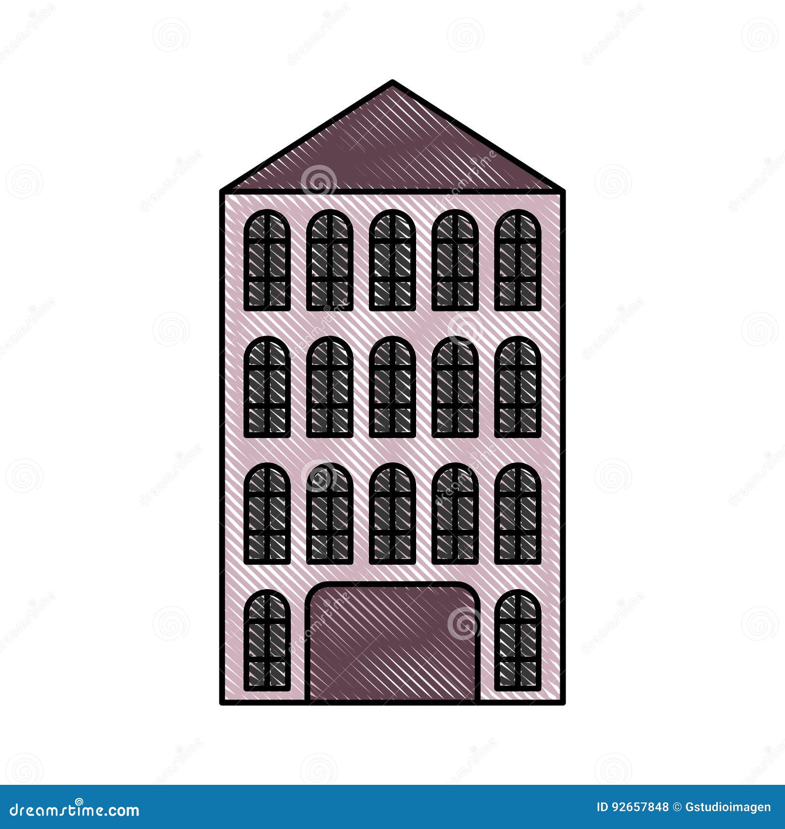 Italian building icon stock vector. Illustration of ancient - 92657848
