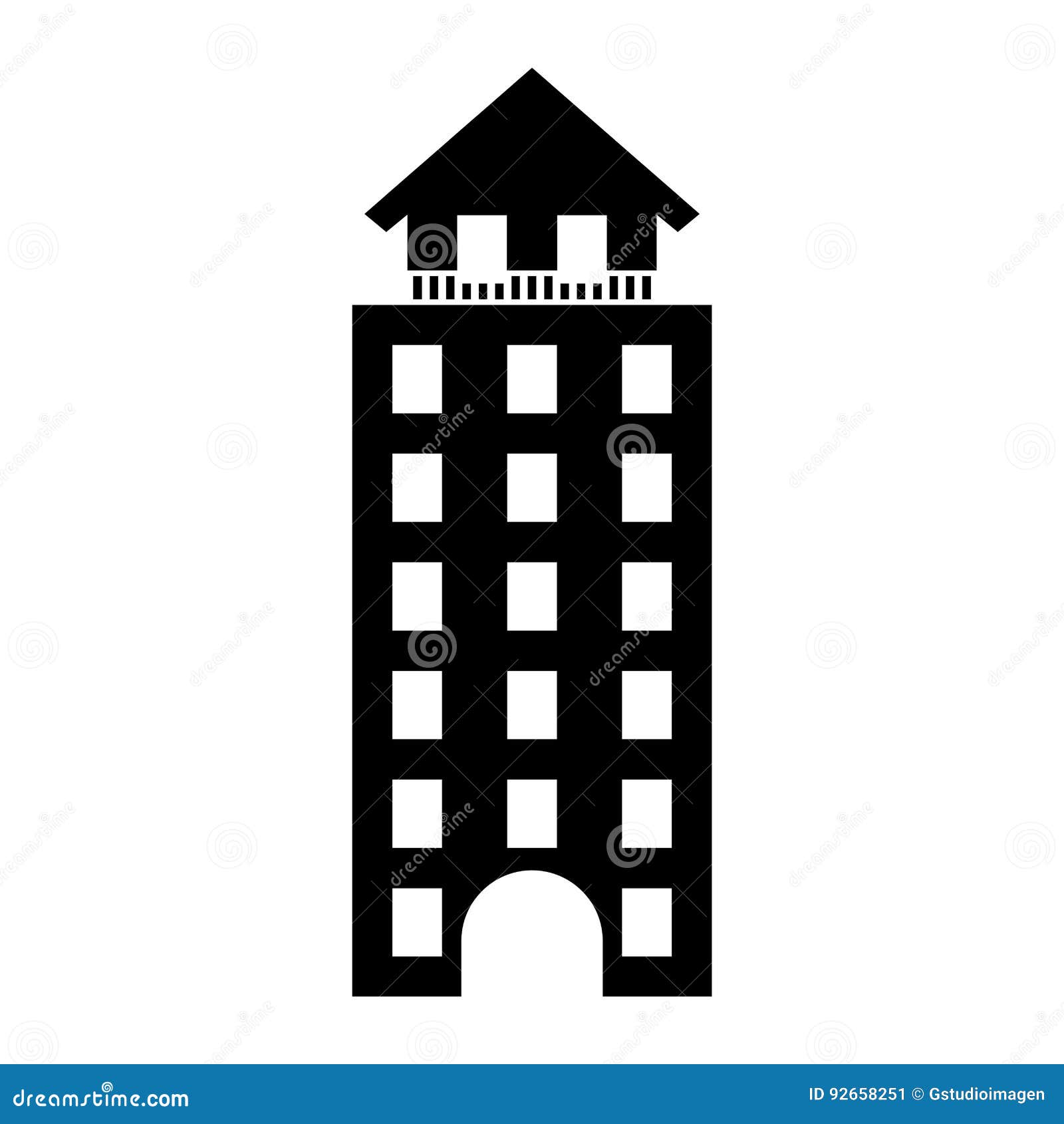 Italian building icon stock vector. Illustration of european - 92658251
