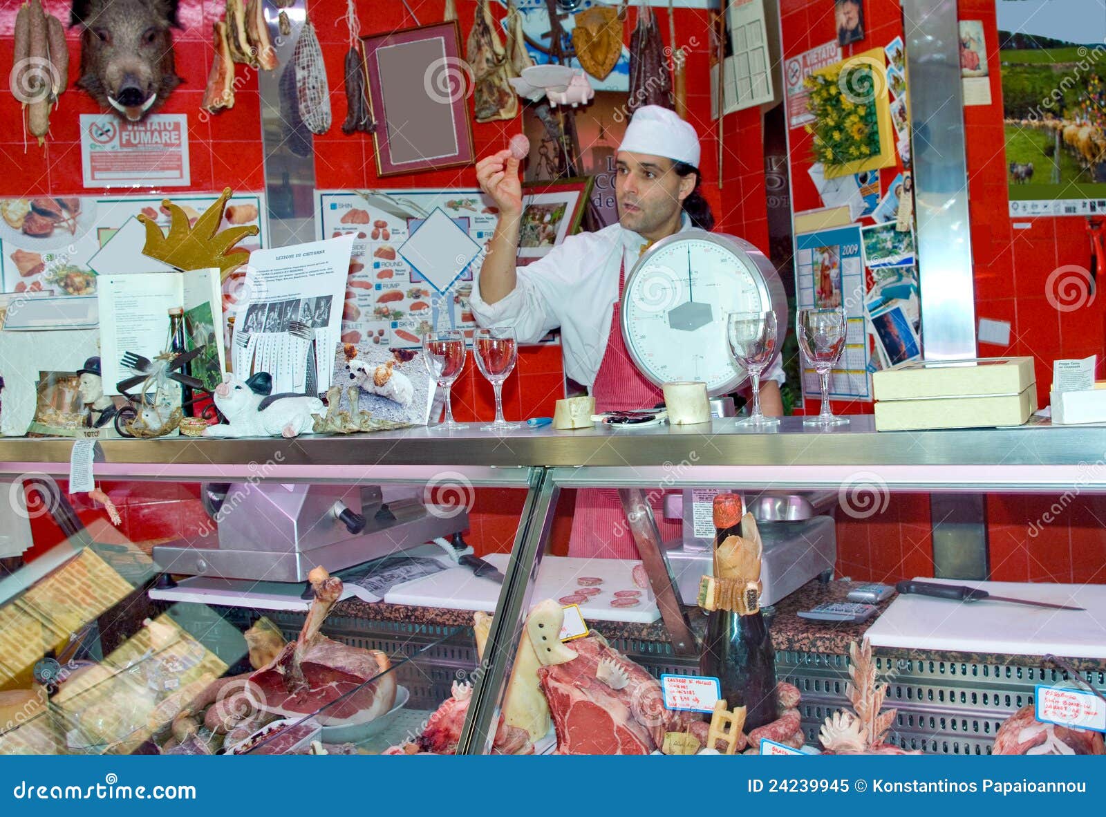 Italian butcher editorial image. Image of butcher, funny - 24239945