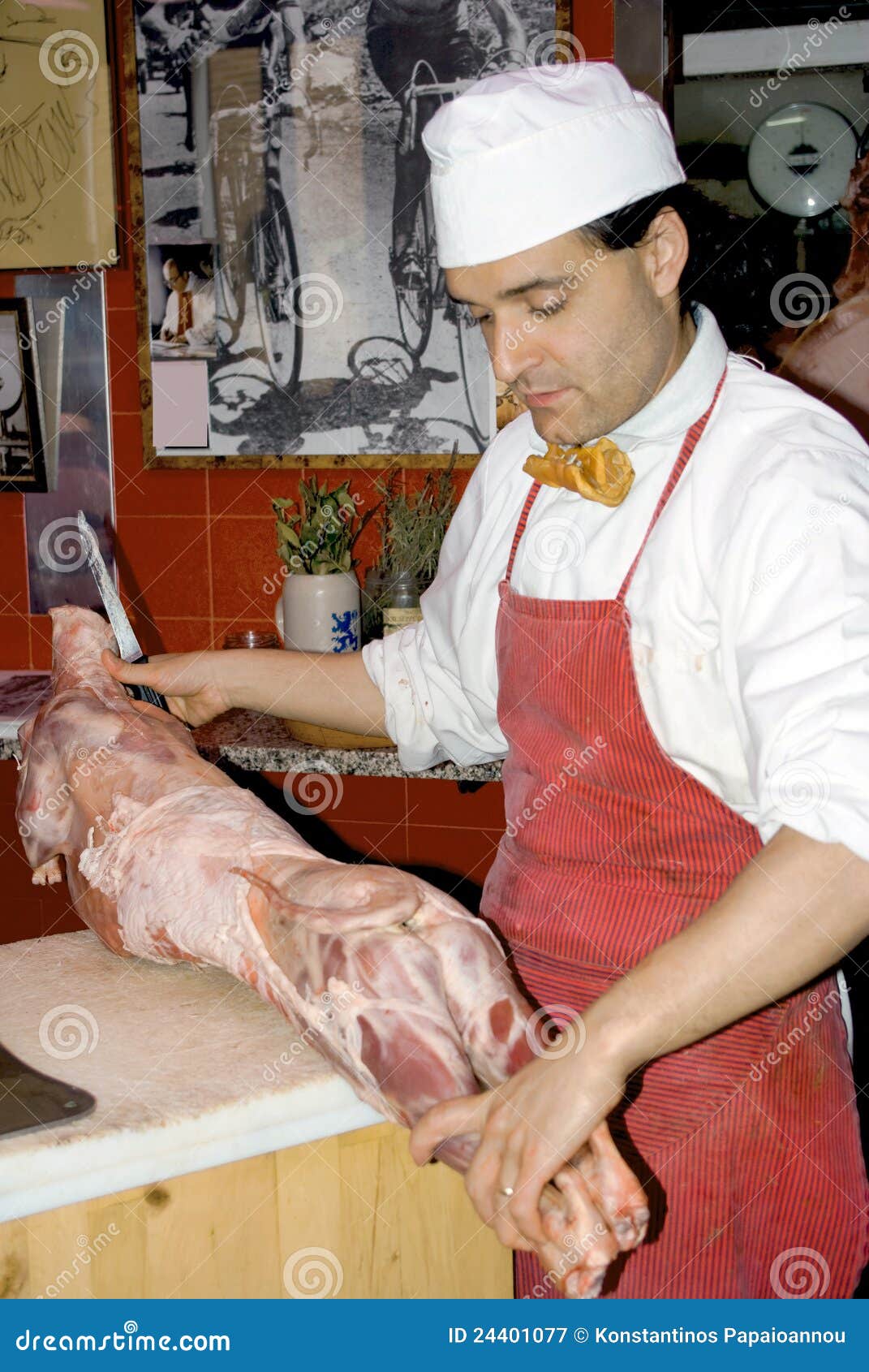 Italian butcher editorial photography. Image of meat - 24401077
