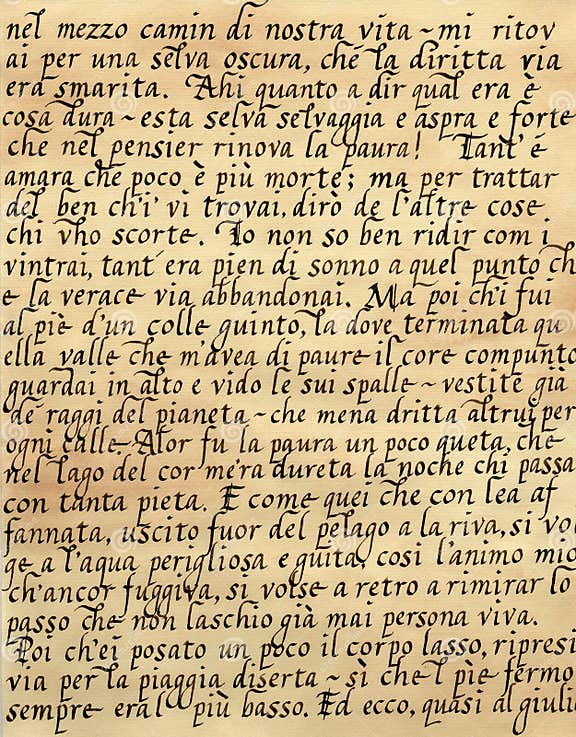 Italian Calligraphy stock illustration. Illustration of antique - 254574