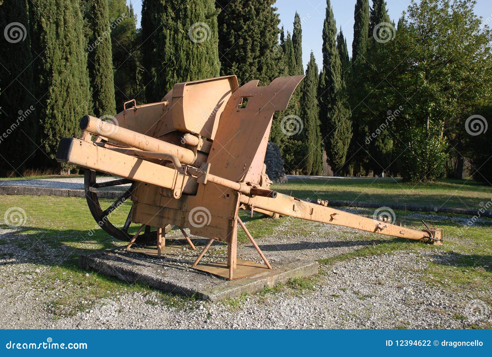 Italian Cannon stock photo. Image of tree, italia, blue - 12394622
