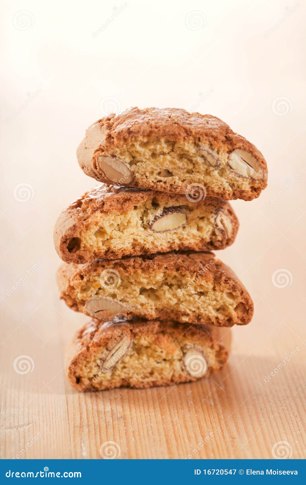Italian Cantuccini Biscotti Stacked Stock Image - Image of four, stack ...