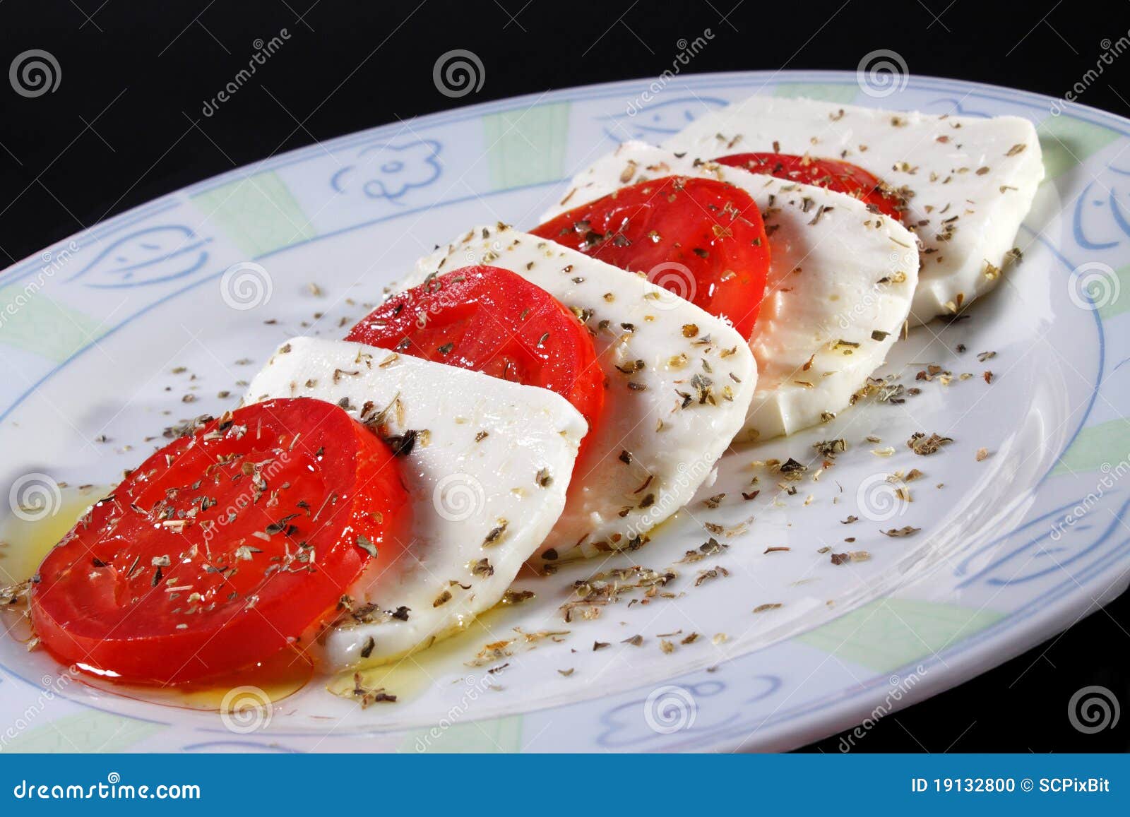 The italian Caprese - food stock photo. Image of basil - 19132800