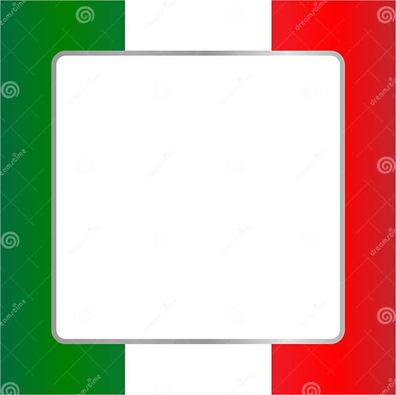 Italian Flag Frame Border Card. Stock Vector - Illustration of flag ...