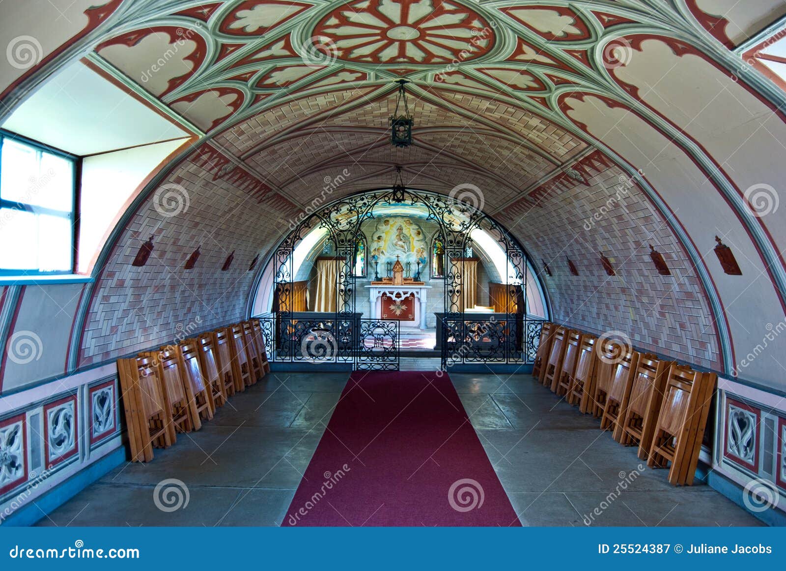 The Italian Chapel Interior. Hand Painted To Look Like Tiles. Church ...