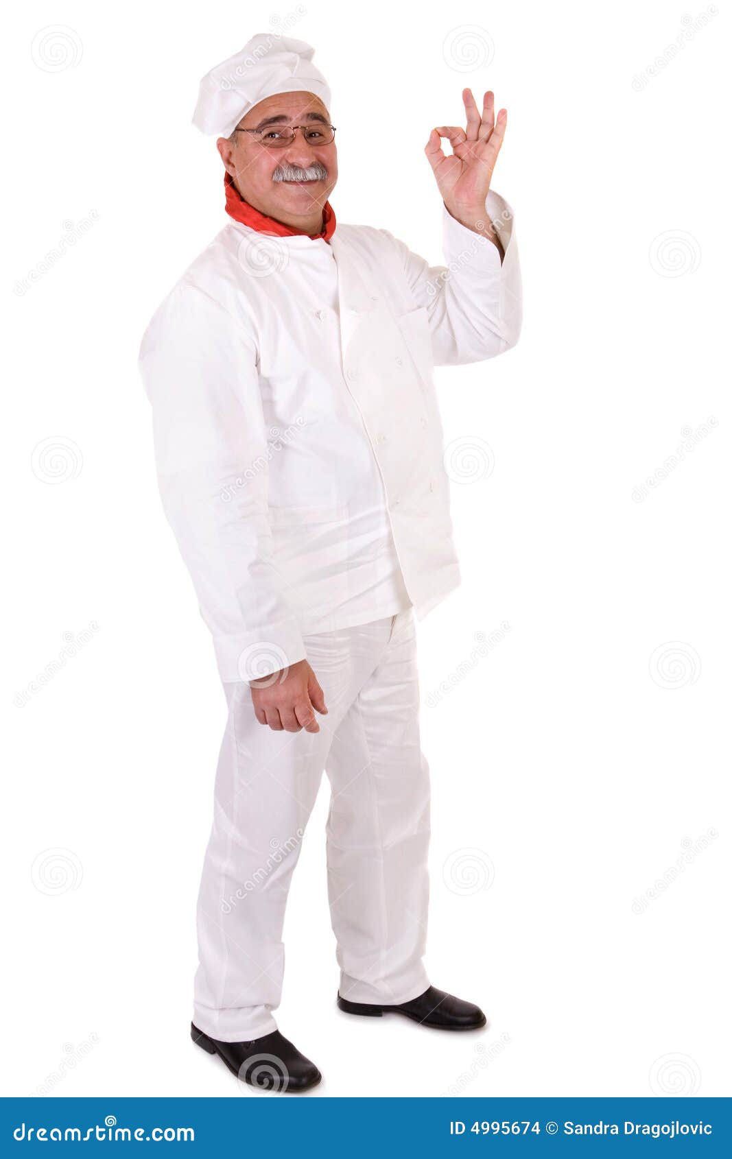 Fat Italian Chef Over White Stock Photography | CartoonDealer.com #11598548