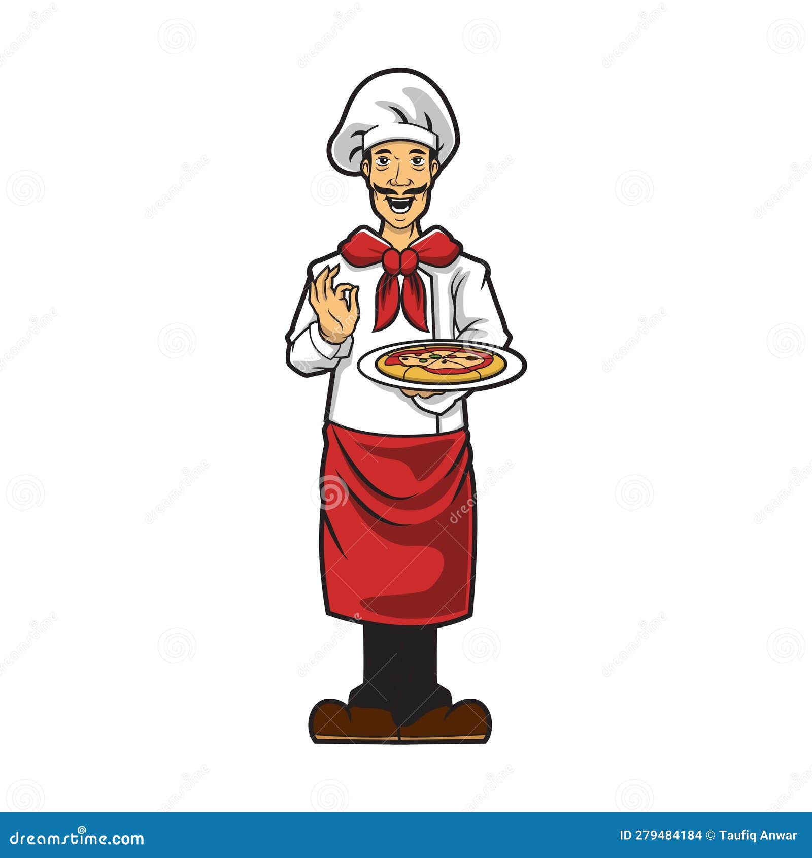 Italian Chef Vector Illustration Design Stock Vector - Illustration of ...