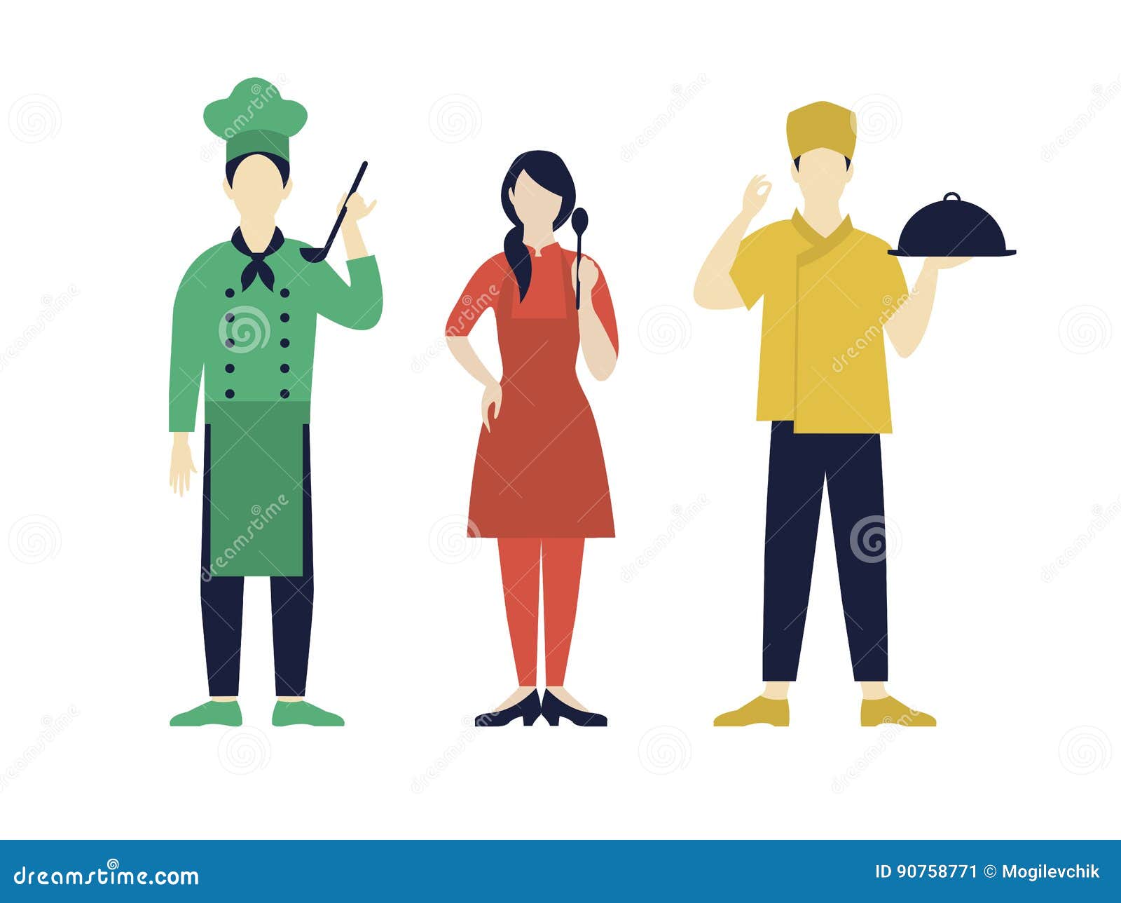 Italian Chefs Collection stock vector. Illustration of people - 90758771