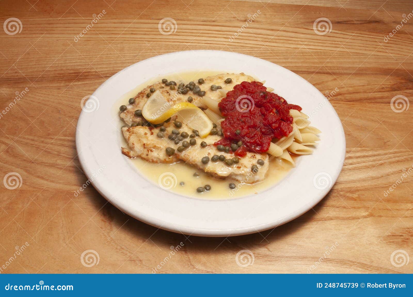 Italian Chicken Palata stock image. Image of lunch, pasta - 248745739