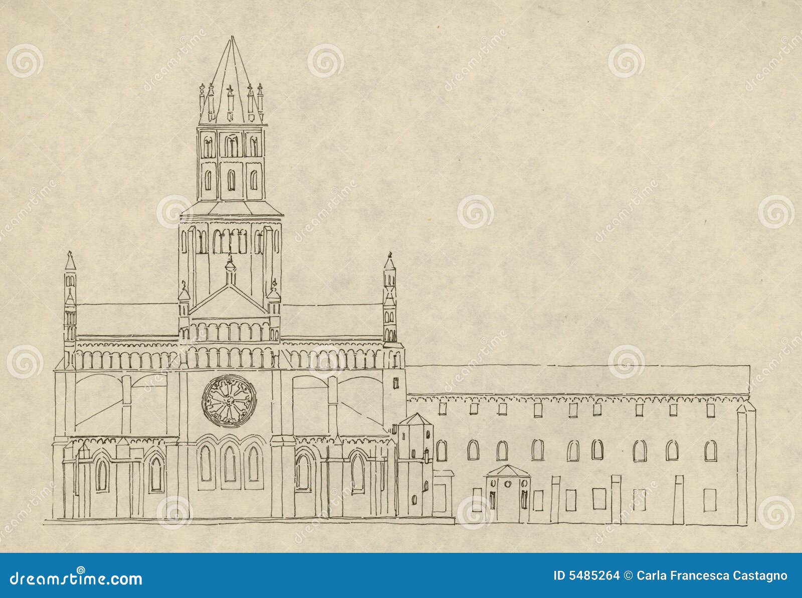 Italian Church In Rimini Cartoon Vector | CartoonDealer.com #5491659