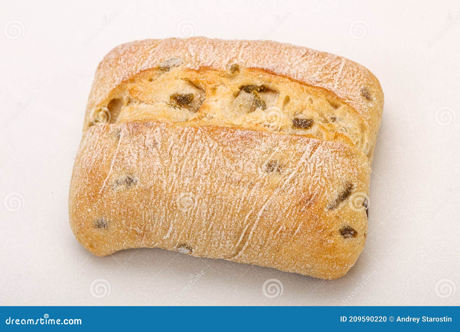 Italian Ciabatta Bread with Olive Stock Photo - Image of ciabatta ...