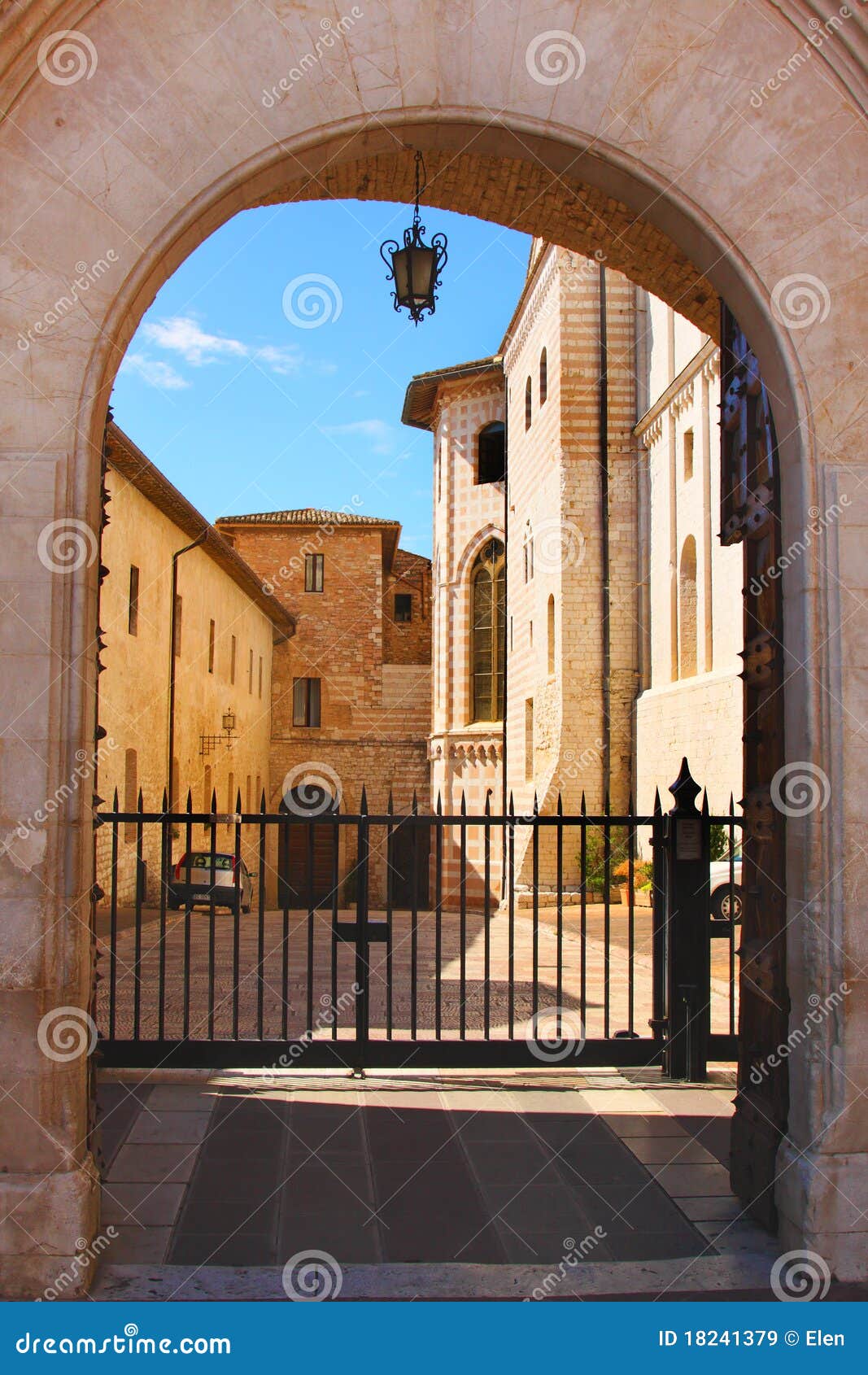 Italian City Assisi, Monastery of St. Francesco Stock Image - Image of ...