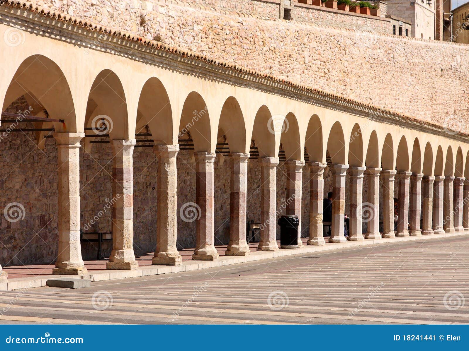 Italian City of Assisi, Monastery of St Francesco Stock Image - Image ...