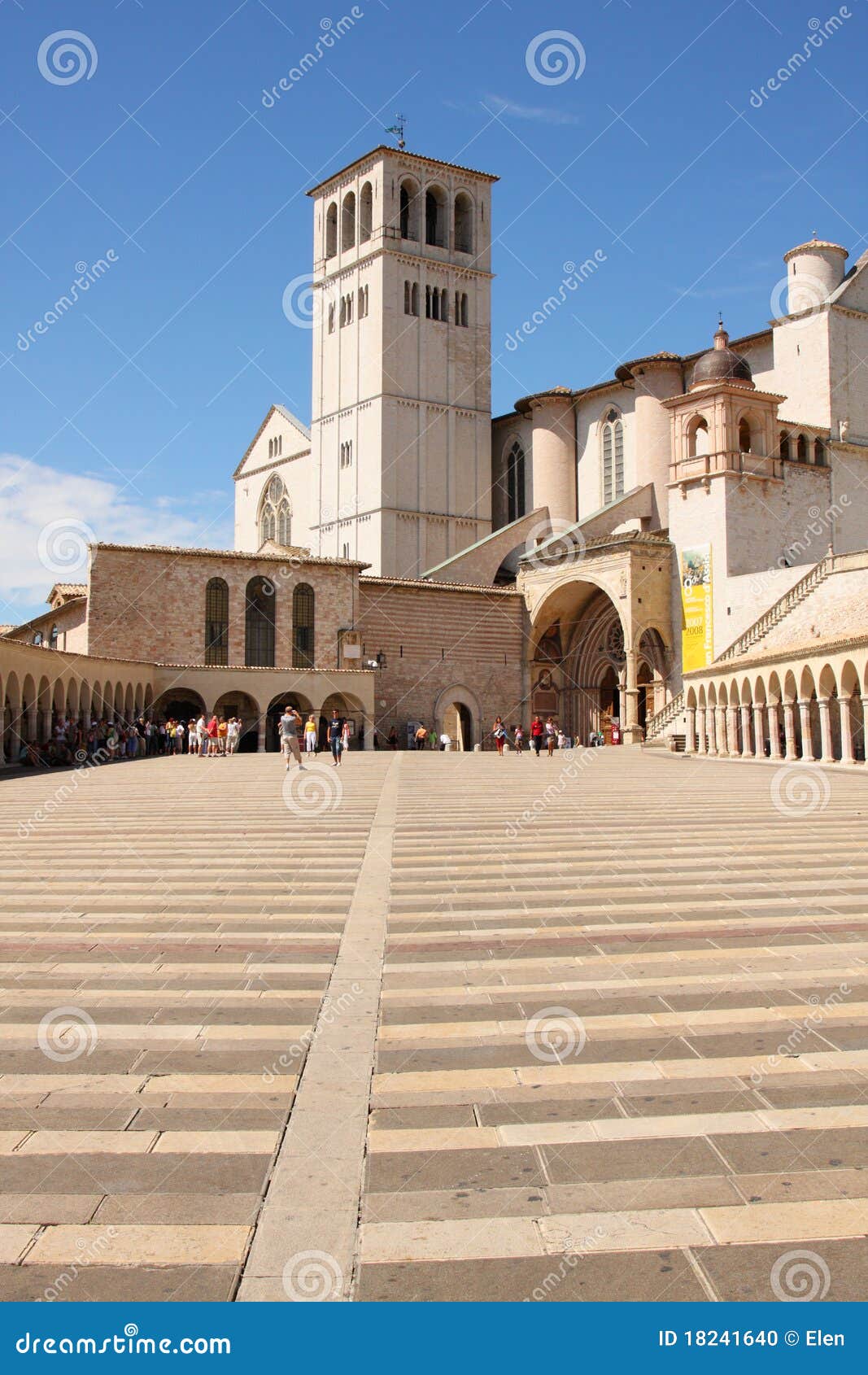 Italian City Assisi, Monastery St. Francesco Stock Photo - Image of ...
