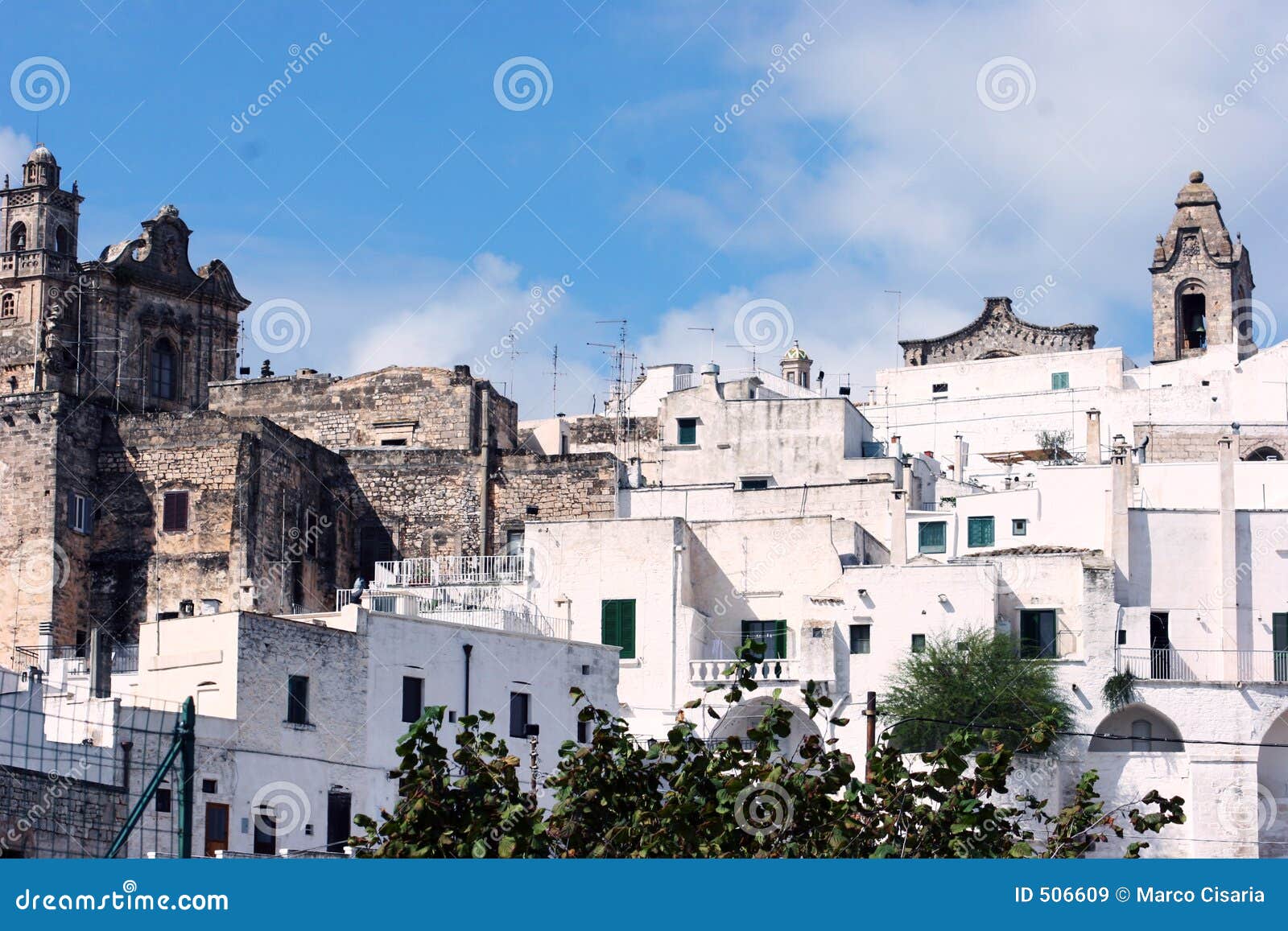 Italian city: Ostuni view stock image. Image of mediterranean - 506609