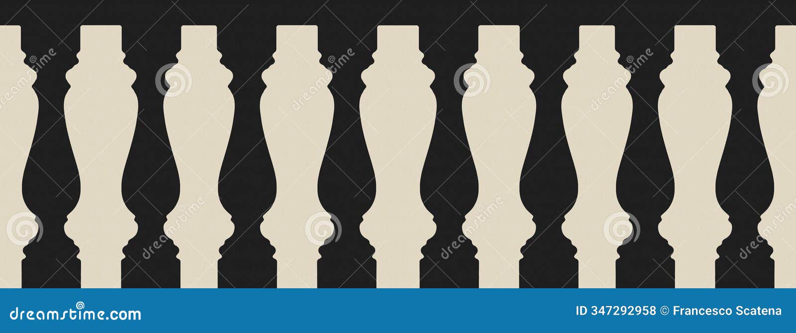 Italian Classic Balustrade - Seamless Pattern Concept Illustration ...
