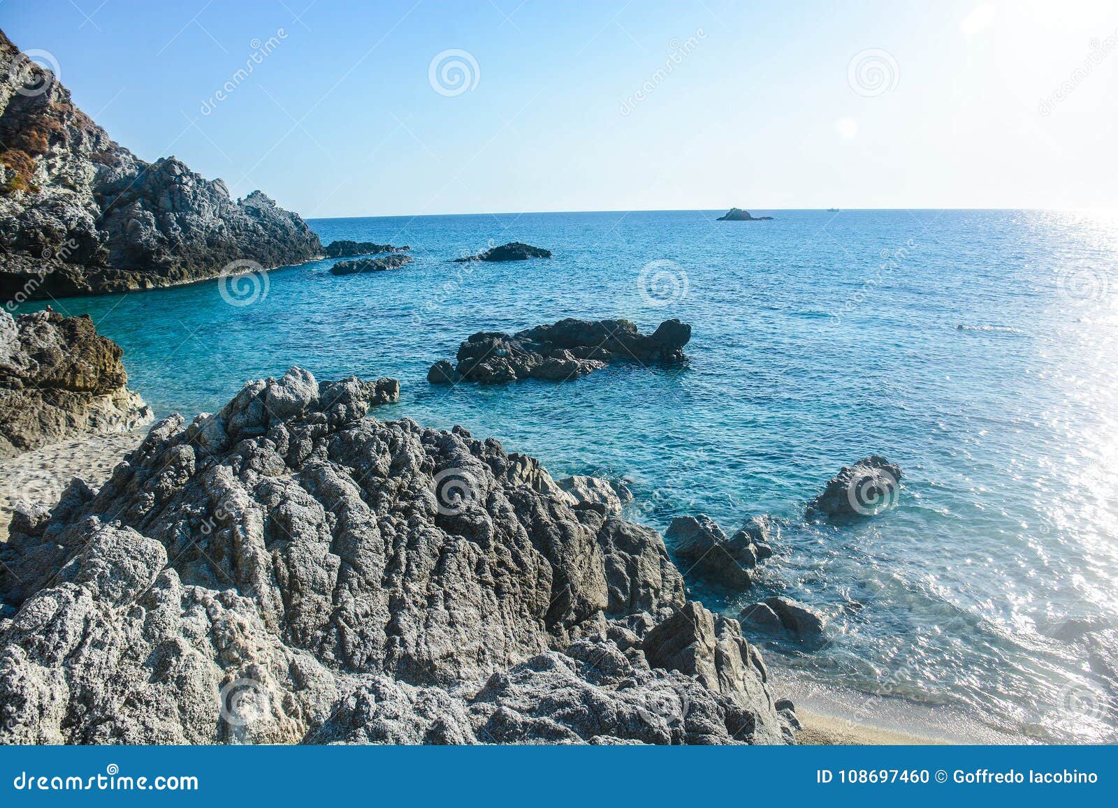 Cliffs of Italy stock photo. Image of rock, mediterranean - 108697460