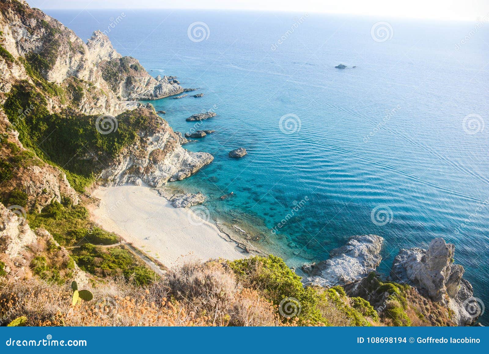 Cliffs of italian coasts stock photo. Image of nostrum - 108698194