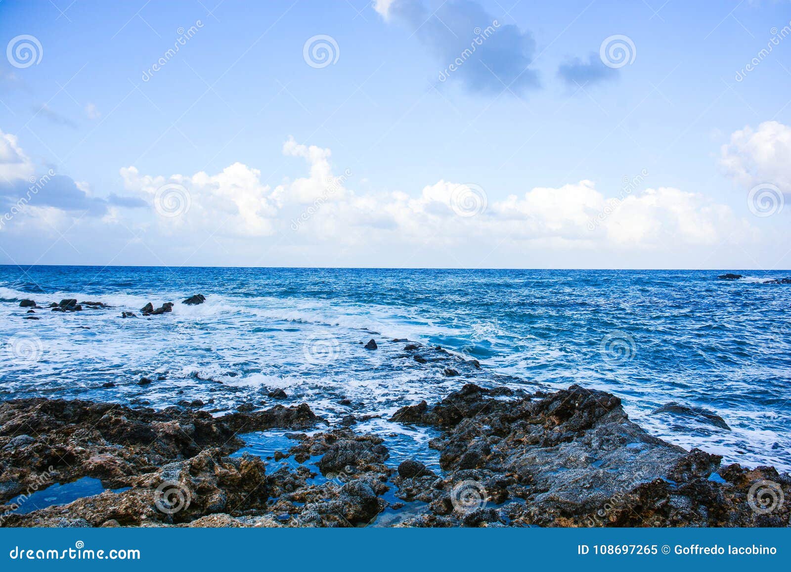 Italian Cliffs Rare View and Coast of Sicily Stock Image - Image of ...