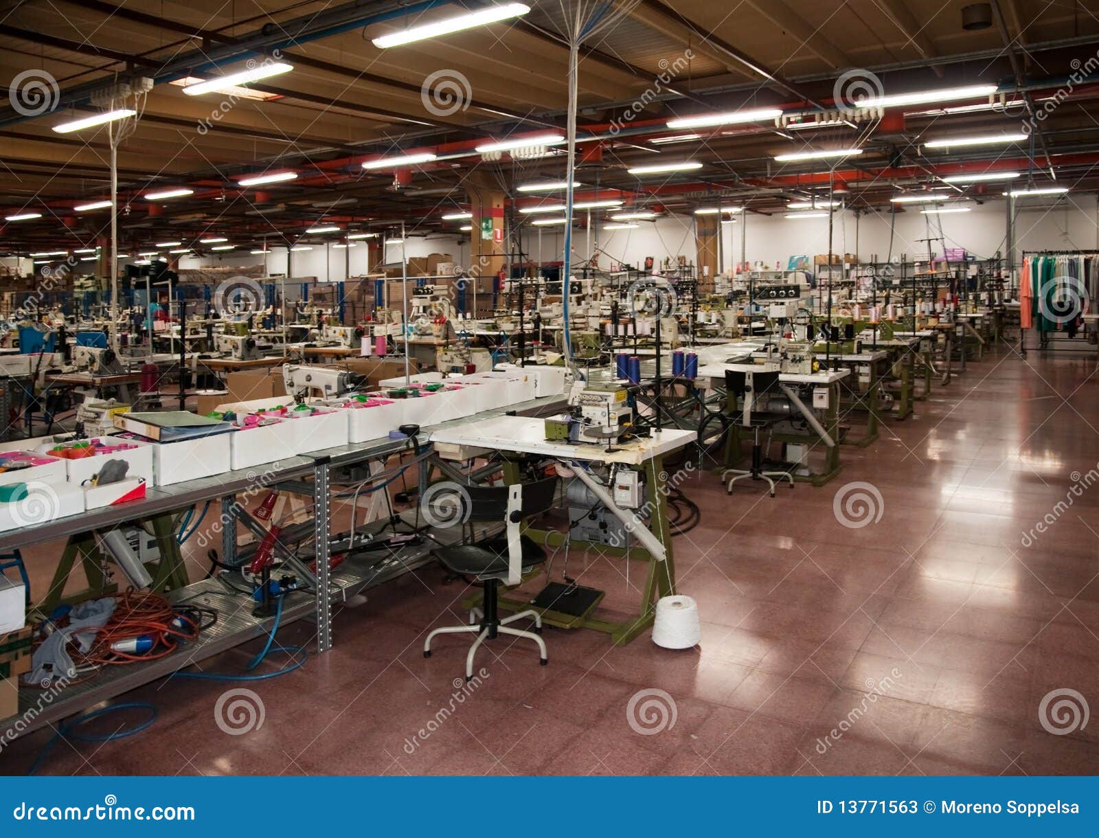 Italian clothing factory stock image. Image of activity - 13771563