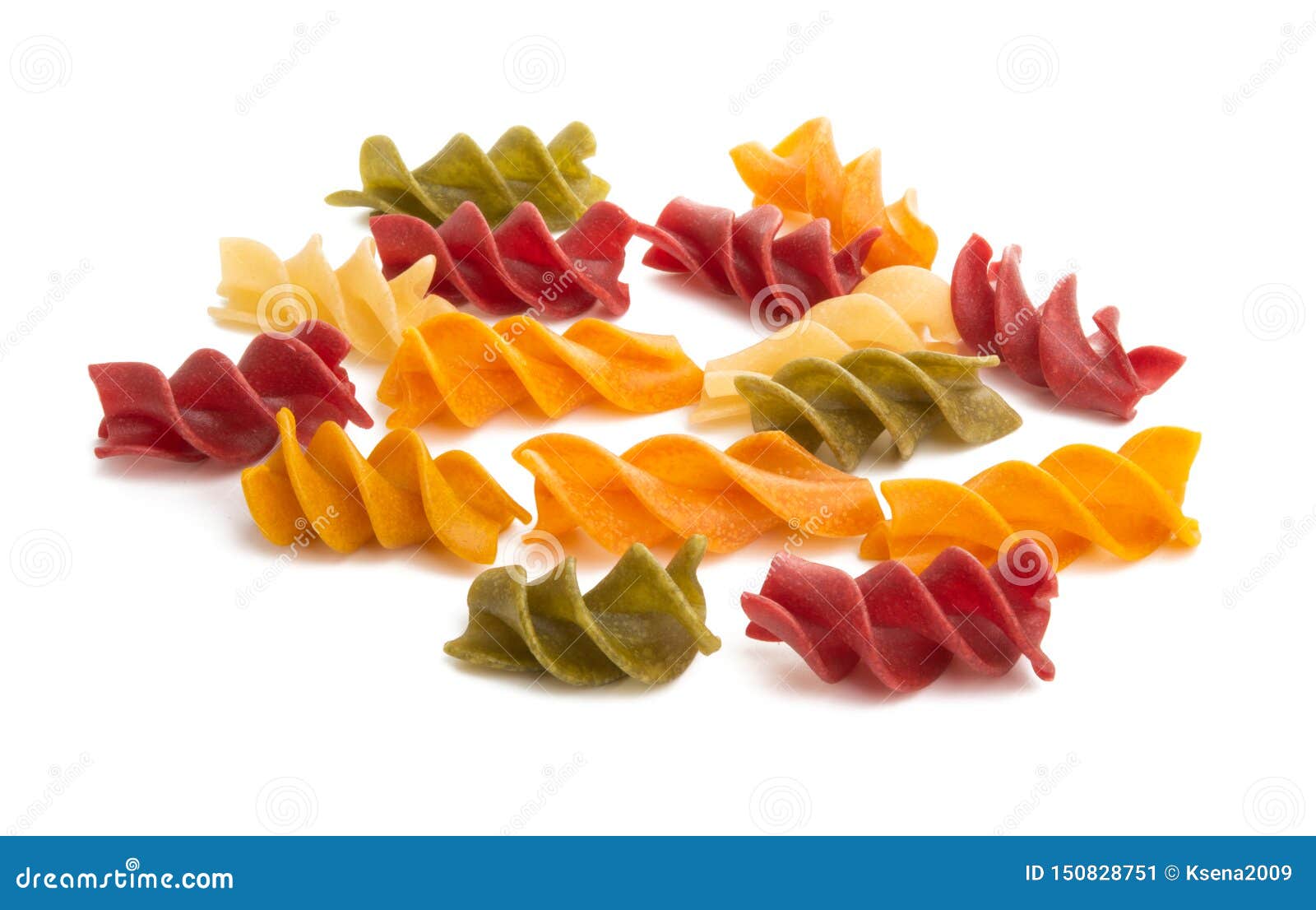 Italian Colored Pasta Isolated Stock Image - Image of isolated, closeup ...