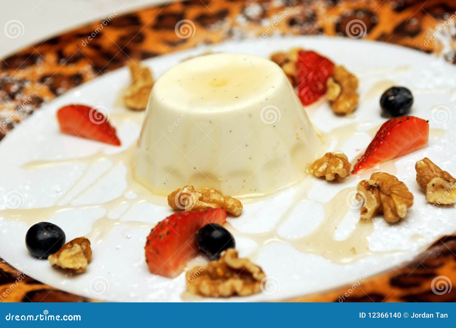 Italian creamy pudding stock photo. Image of restaurant - 12366140