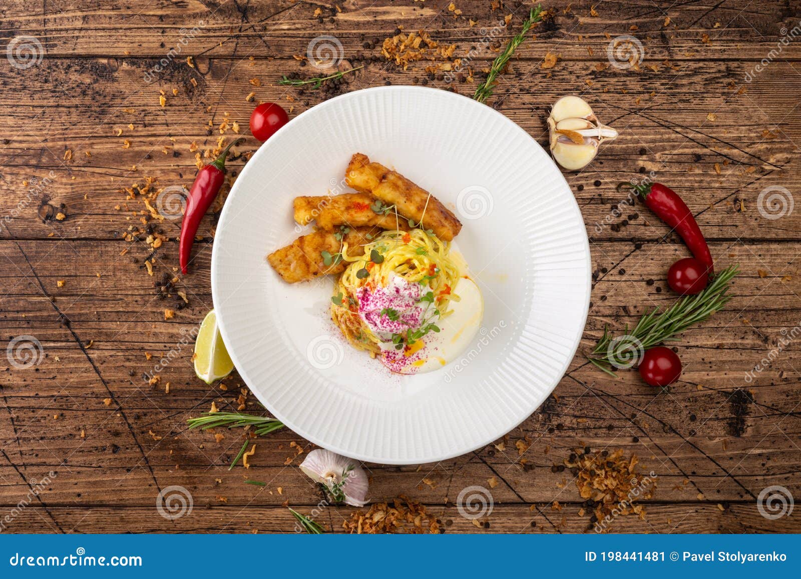 Italian Delicious Pasta with Cod Fish Stock Image - Image of italian ...