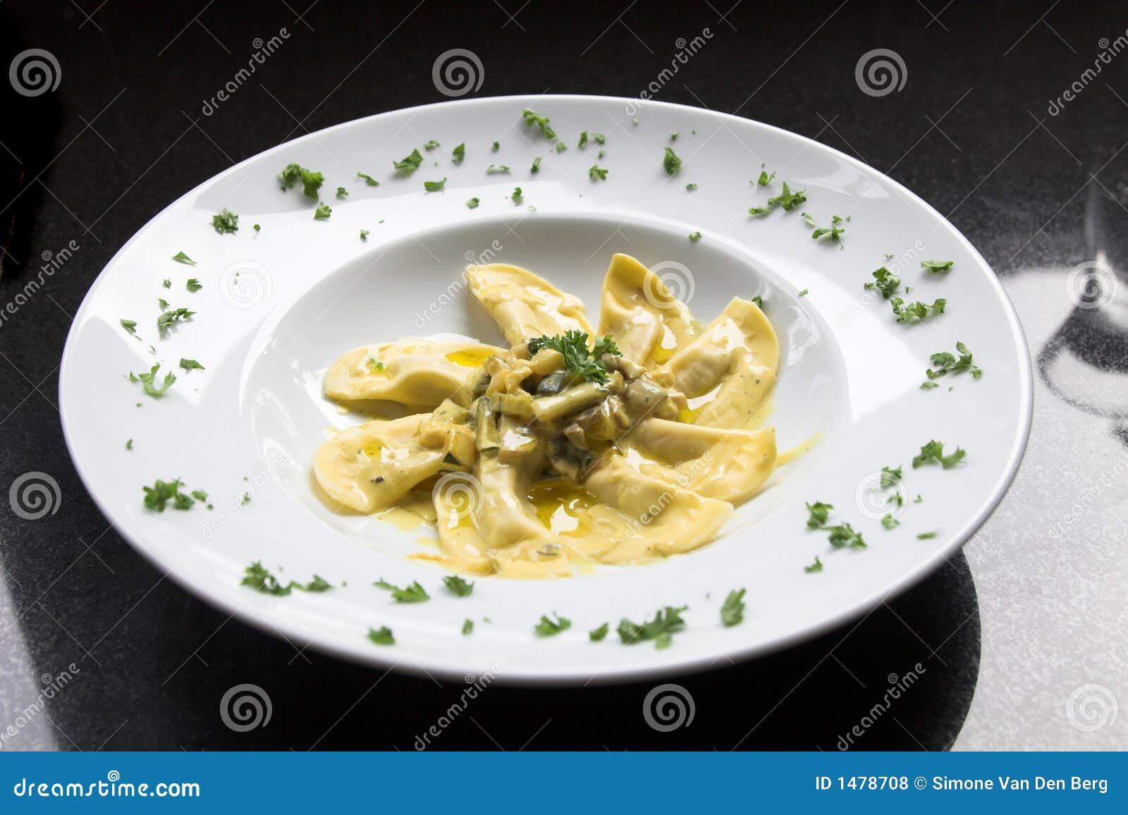 Italian Delicious Pasta Dish Stock Photo - Image of parsley, cream: 1478708