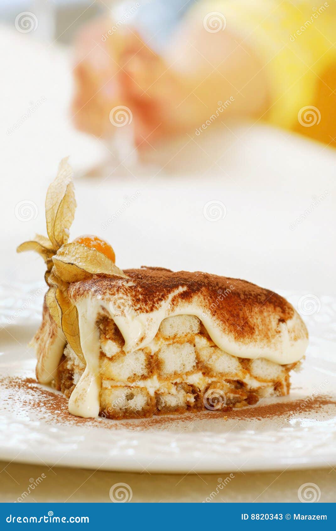 Italian Dessert Tiramisu In A Glass Dressed With Mascarpone Crem ...