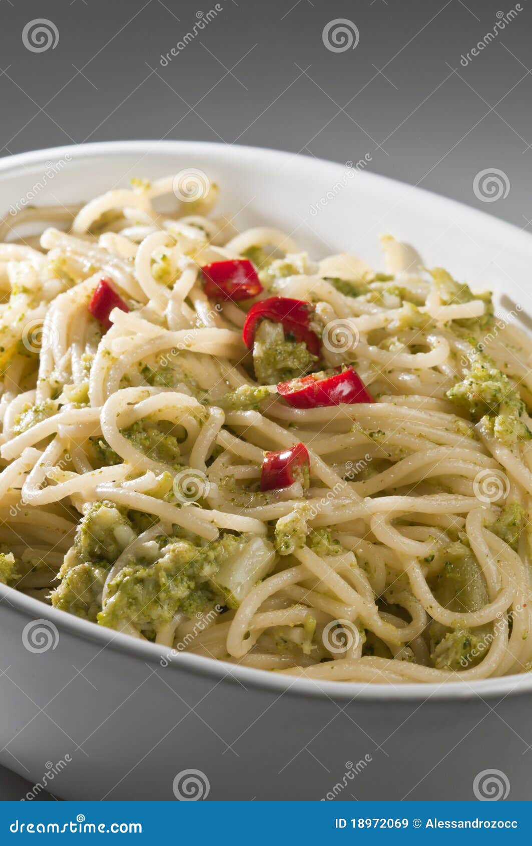 Italian Dish of Spaghetti with Broccoli Stock Image - Image of fresh ...