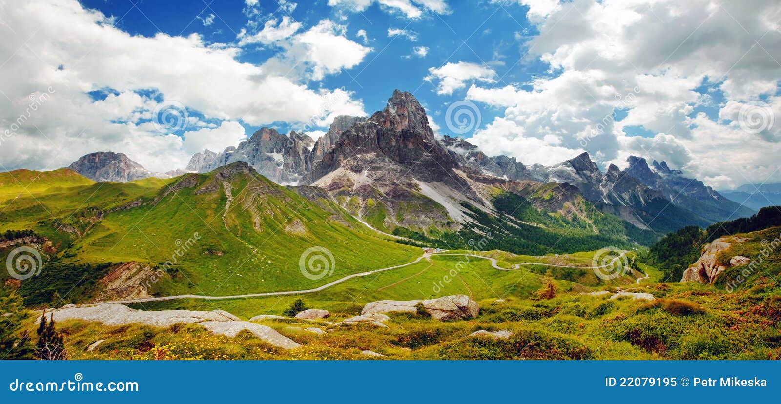 Italian Dolomiti - Nice Panoramic View Stock Image - Image of europe ...