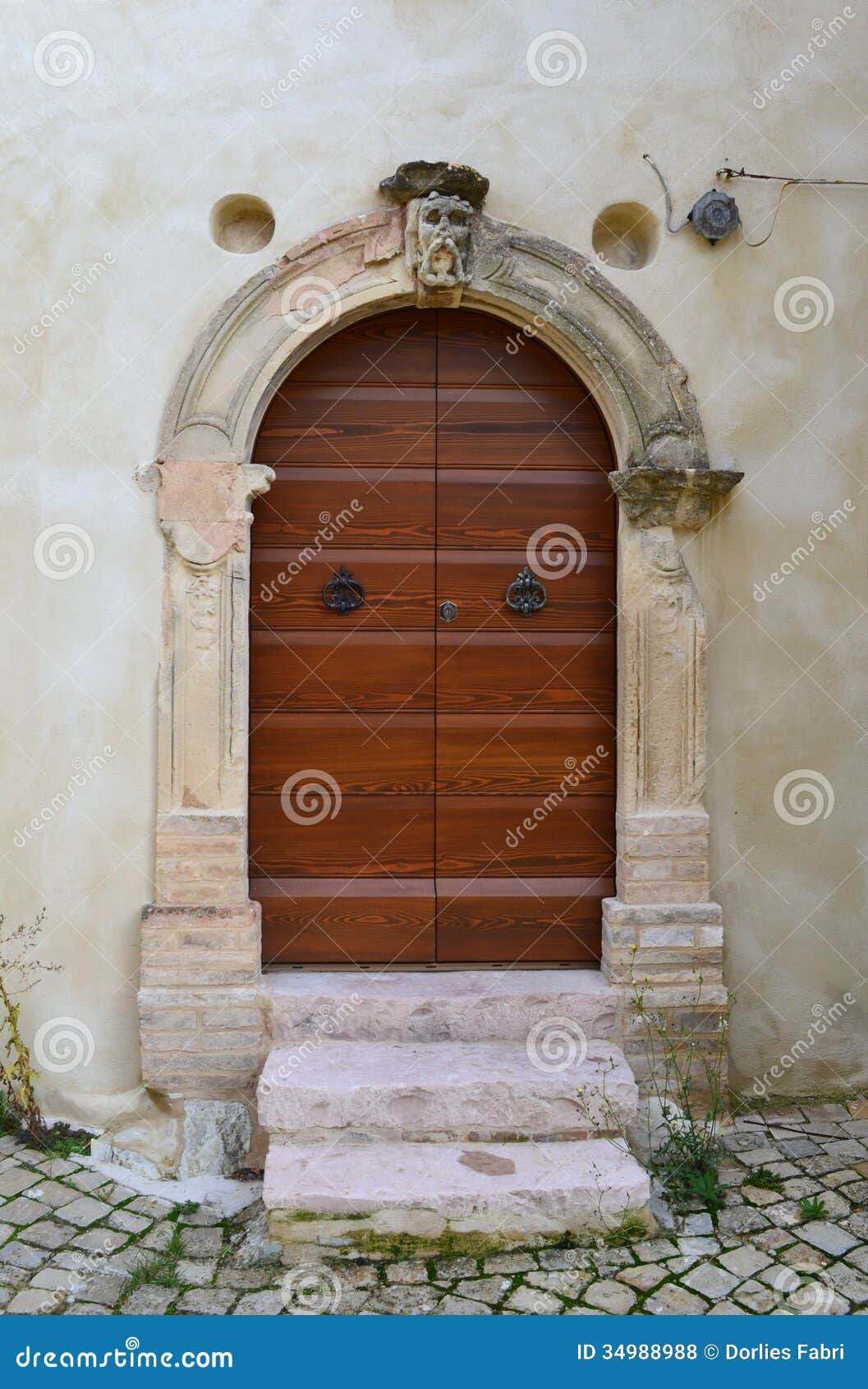 Italian door stock photo. Image of wood, front, wall - 34988988