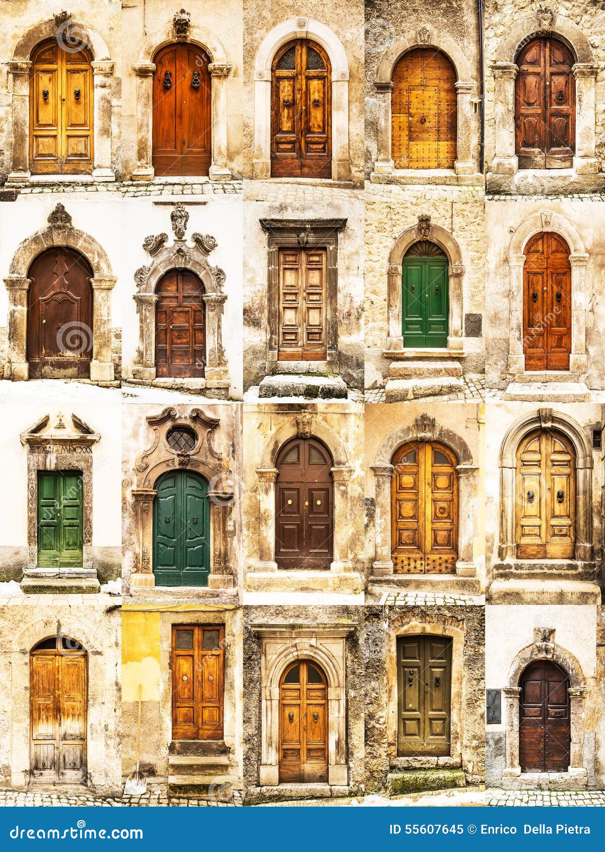 Italian doors stock image. Image of european, entry, europe - 55607645