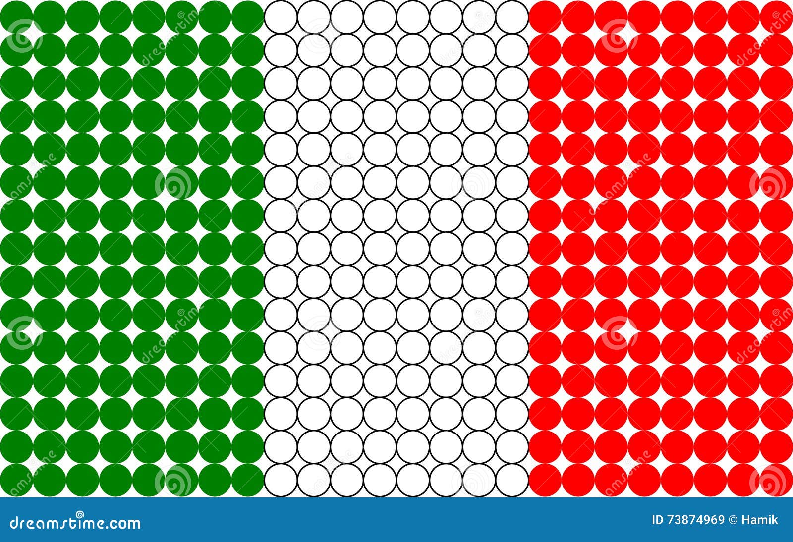 Italian dotted flag stock illustration. Illustration of european - 73874969