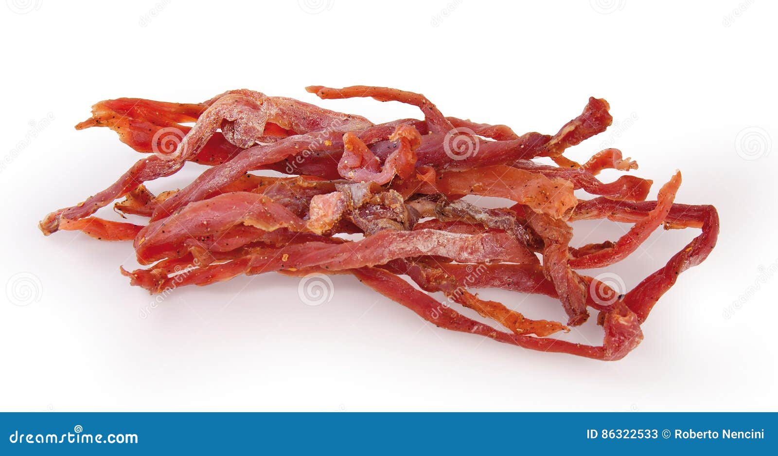 Italian Dried Ham in White Isolated Stock Image - Image of marinate ...