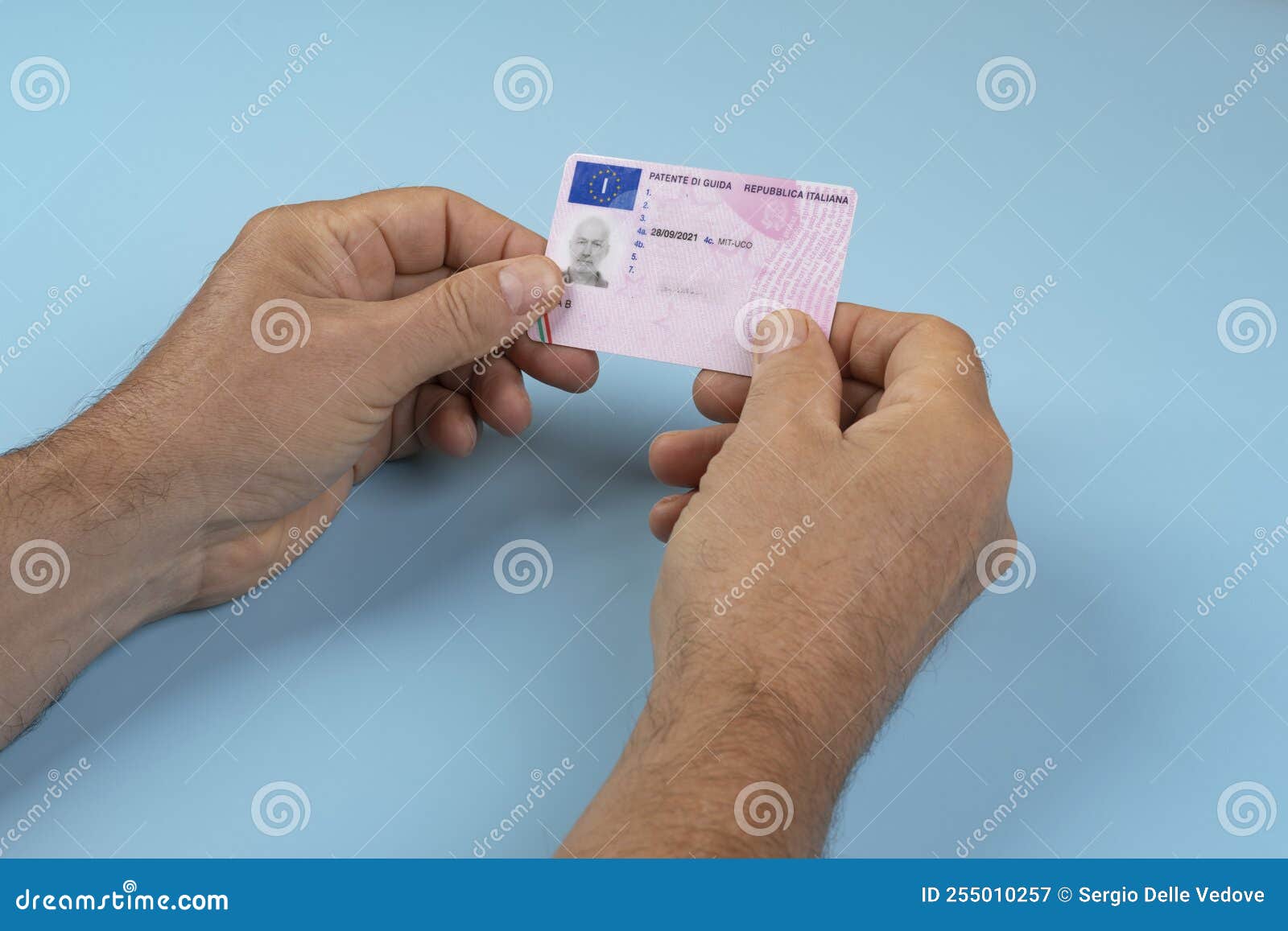 Italian driving license stock image. Image of buyer - 255010257