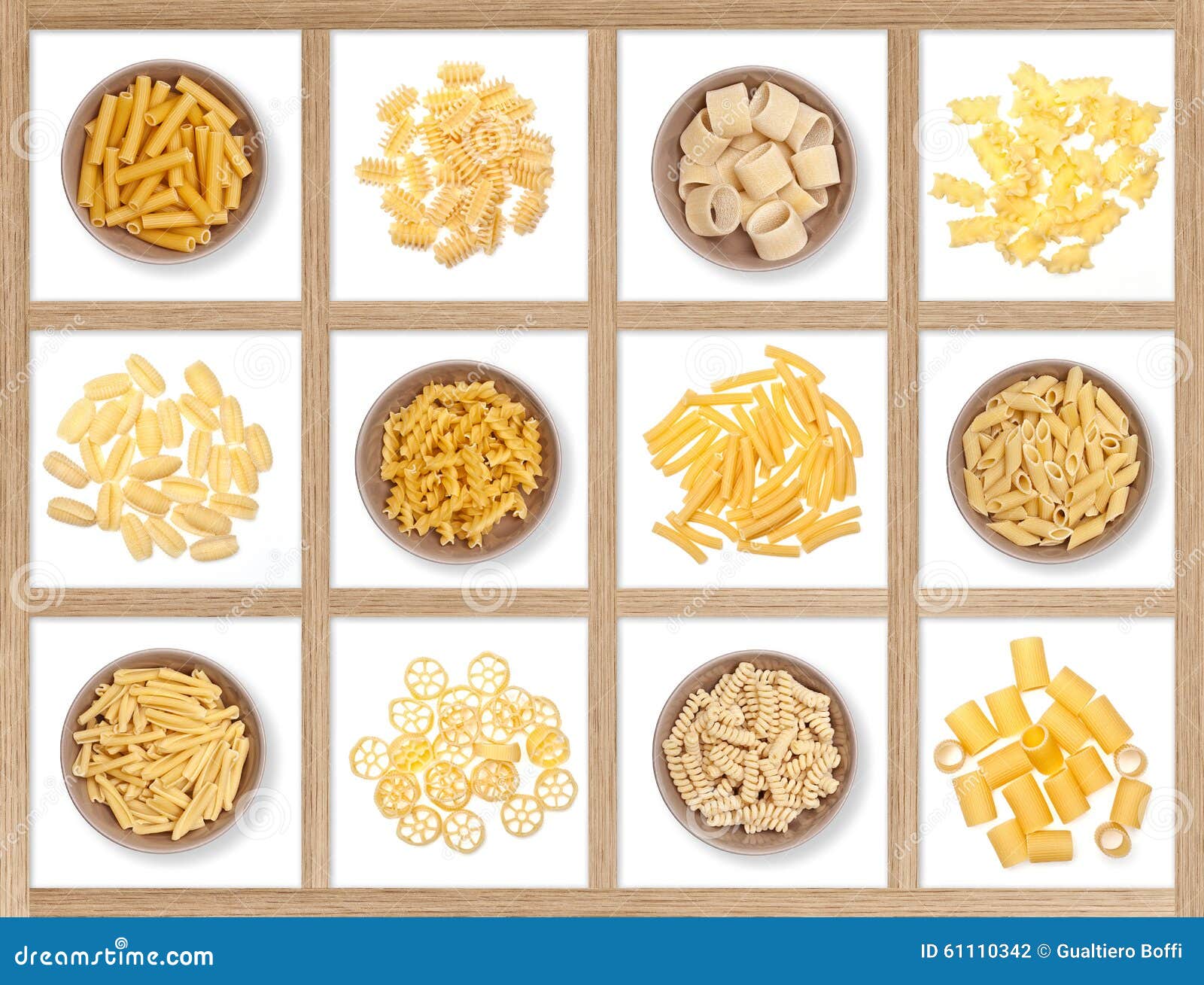 Italian dry pasta stock photo. Image of food, tortiglioni - 61110342