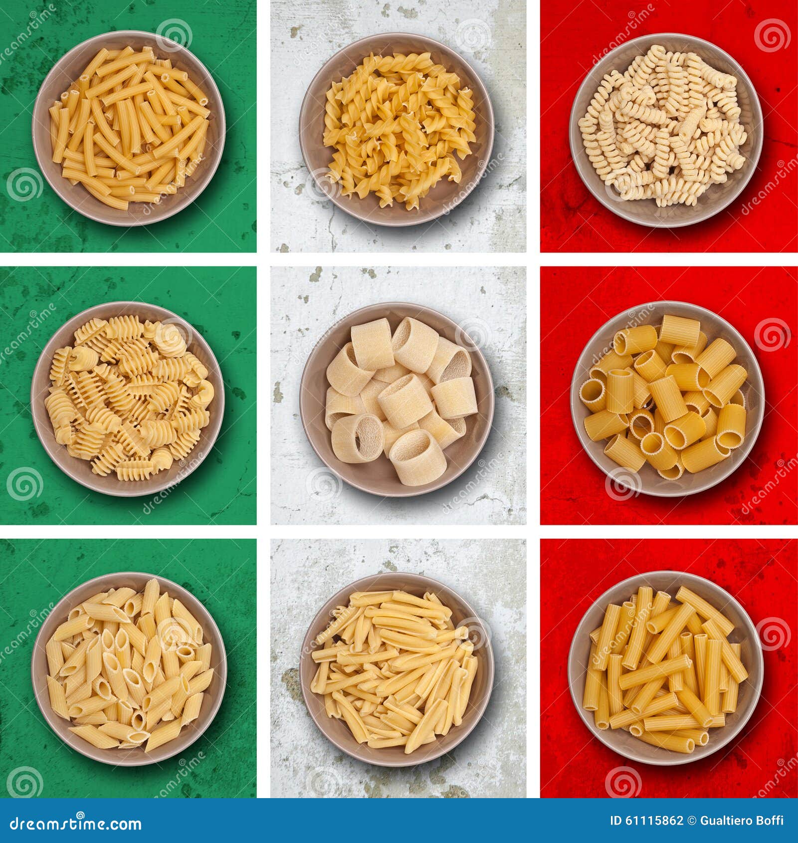 Italian dry pasta stock photo. Image of frame, traditional - 61115862