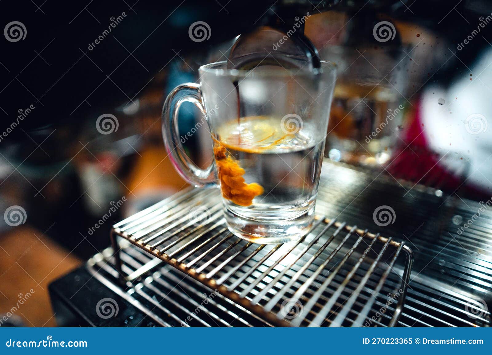 Italian Expresso Coffee Machine Making a Coffee Stock Image - Image of ...