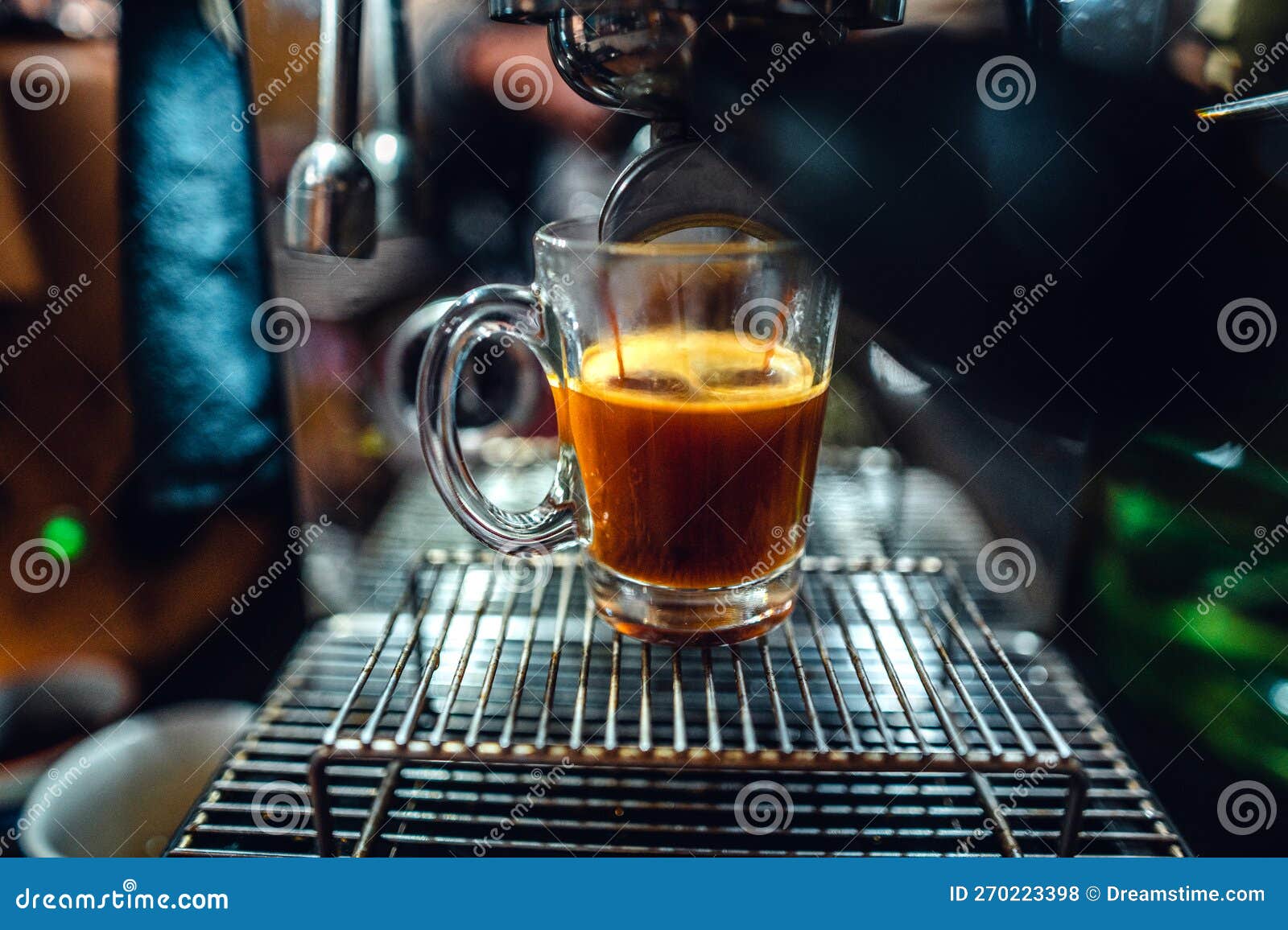 Italian Expresso Coffee Machine Making a Coffee Stock Photo - Image of ...