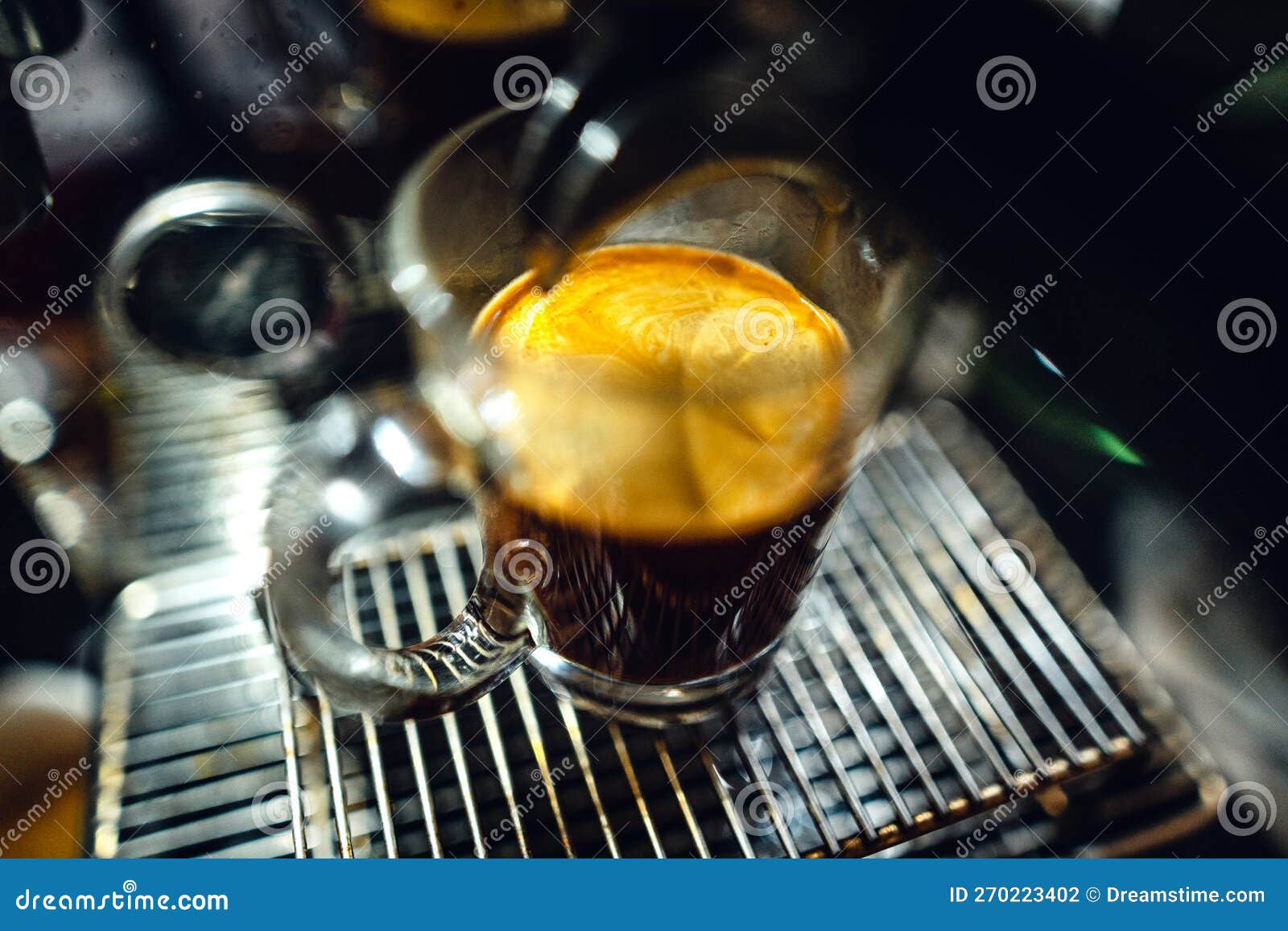 Italian Expresso Coffee Machine Making a Coffee Stock Photo - Image of ...