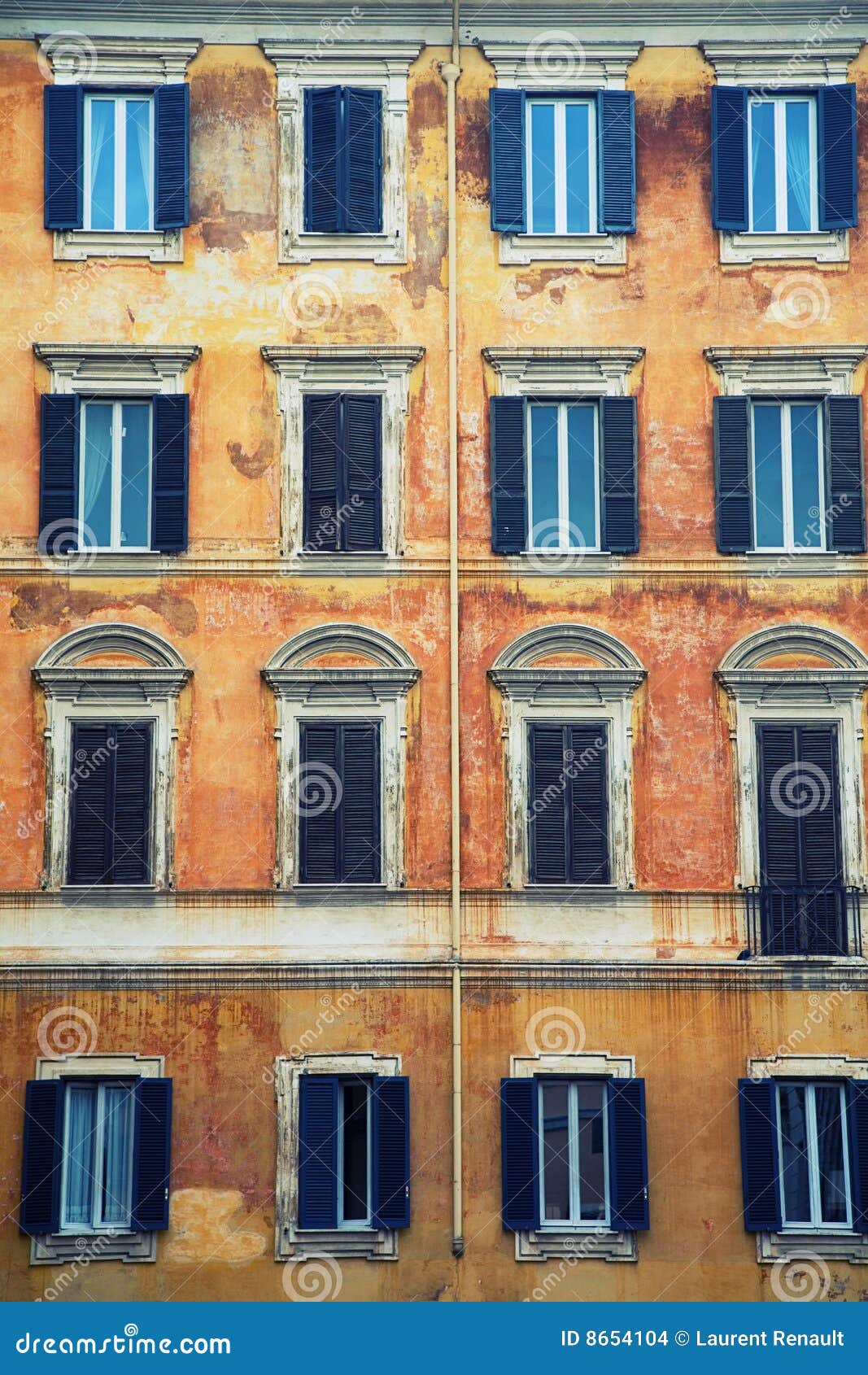 Italian facade stock photo. Image of decorative, orange - 8654104