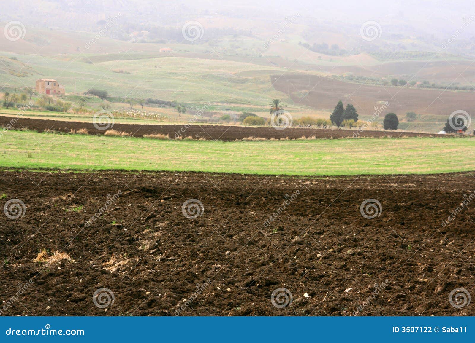 Italian farmland scenery stock photo. Image of scenery - 3507122