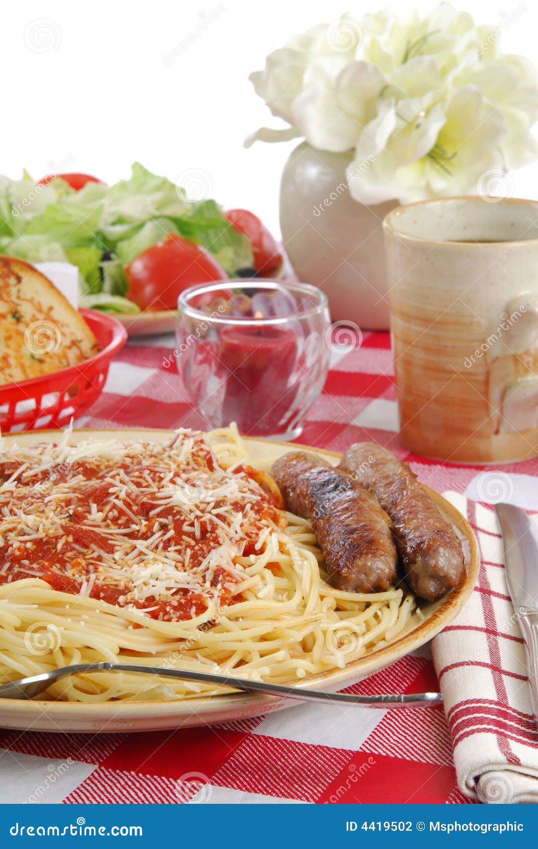 Italian Feast stock photo. Image of tablecloth, cheese - 4419502