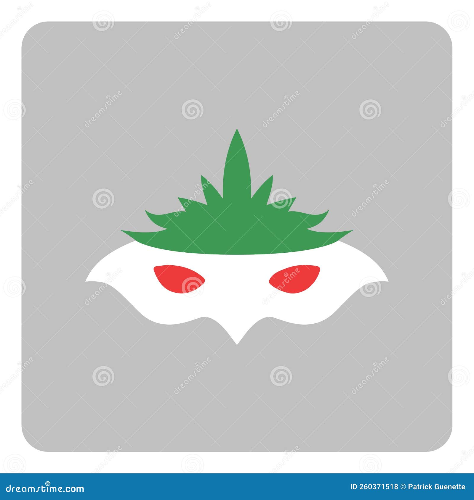 Italian female mask, icon stock vector. Illustration of mystery - 260371518