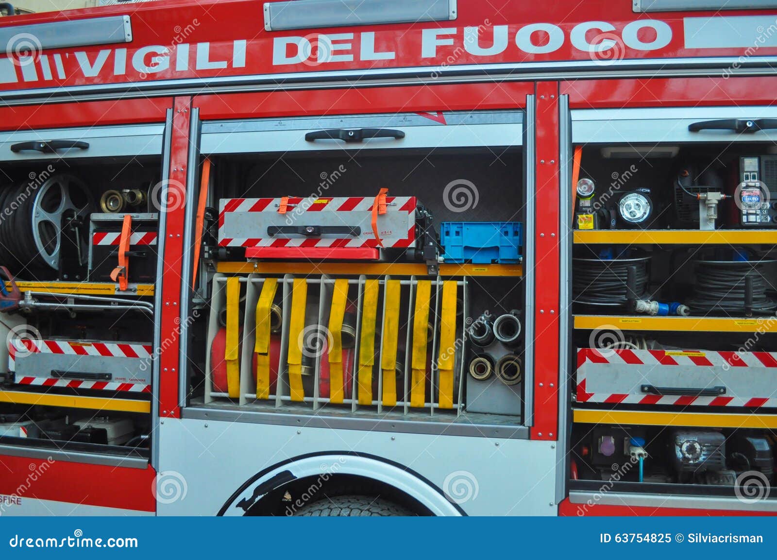 Italian fire brigade lorry editorial image. Image of piemonte - 63754825