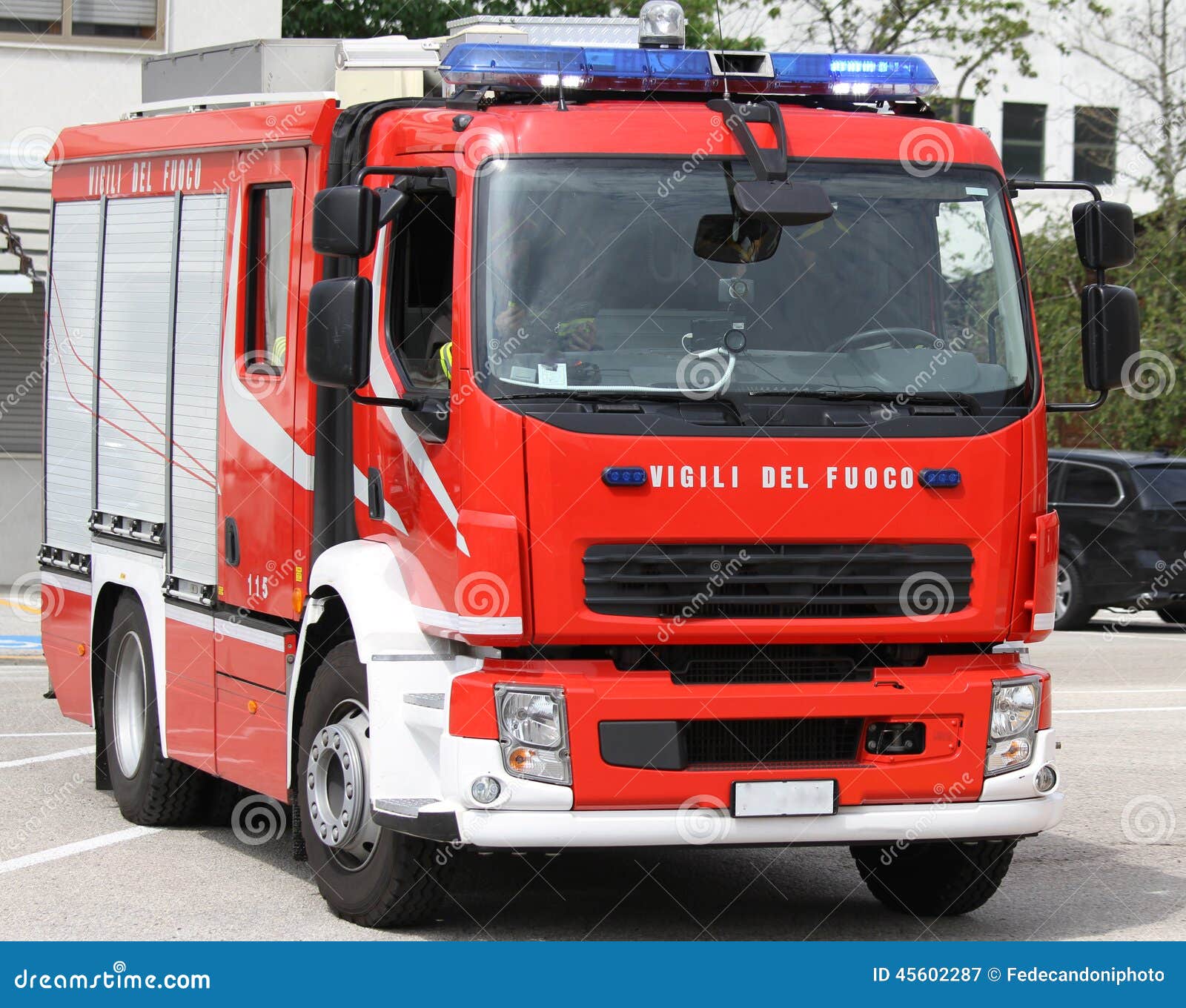 Italian Fire Truck during an Emergency Editorial Photography - Image of ...