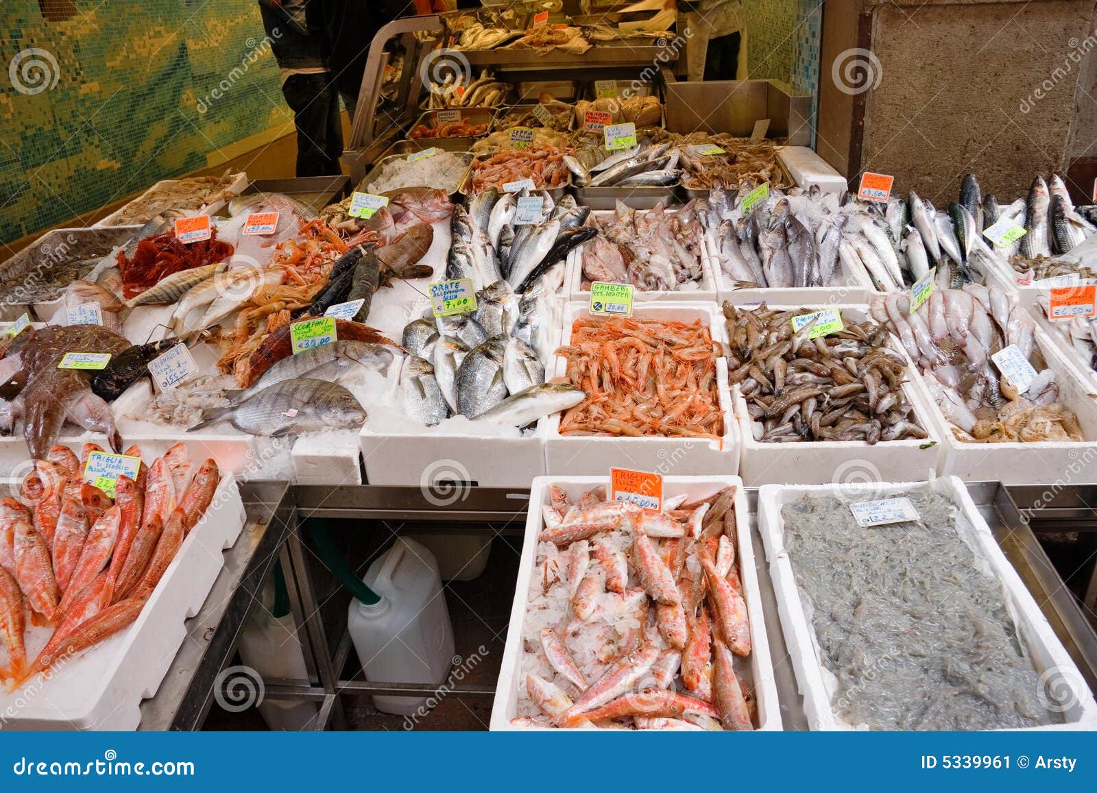 Italian fish market stock image. Image of bologna, sale - 5339961