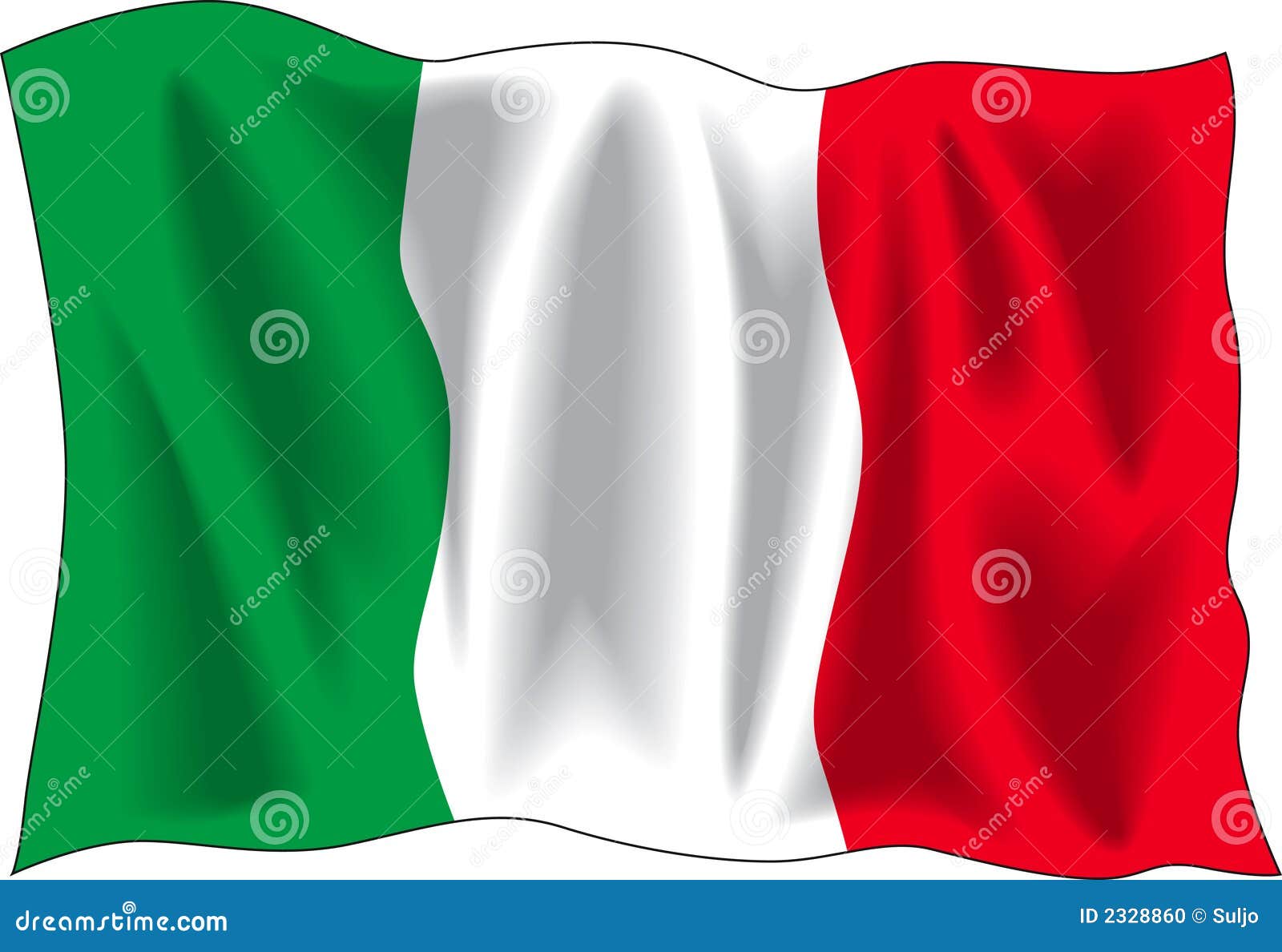 Italian flag stock vector. Illustration of country, european - 2328860